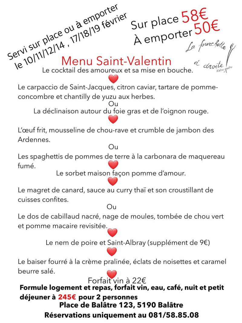 La Fourchette à Droite Restaurant à Balâtre