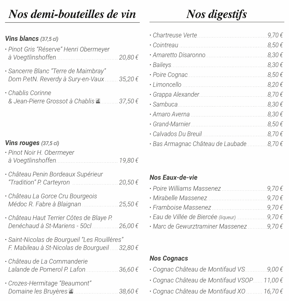 Menus et carte pour Le Val 9 Brasserie à Wépion